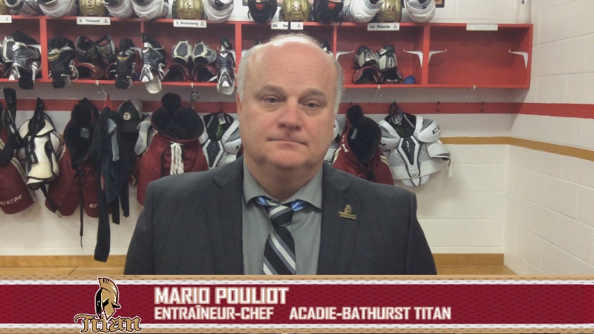 Mario Pouliot après-match - Titan d'Acadie-Bathurst