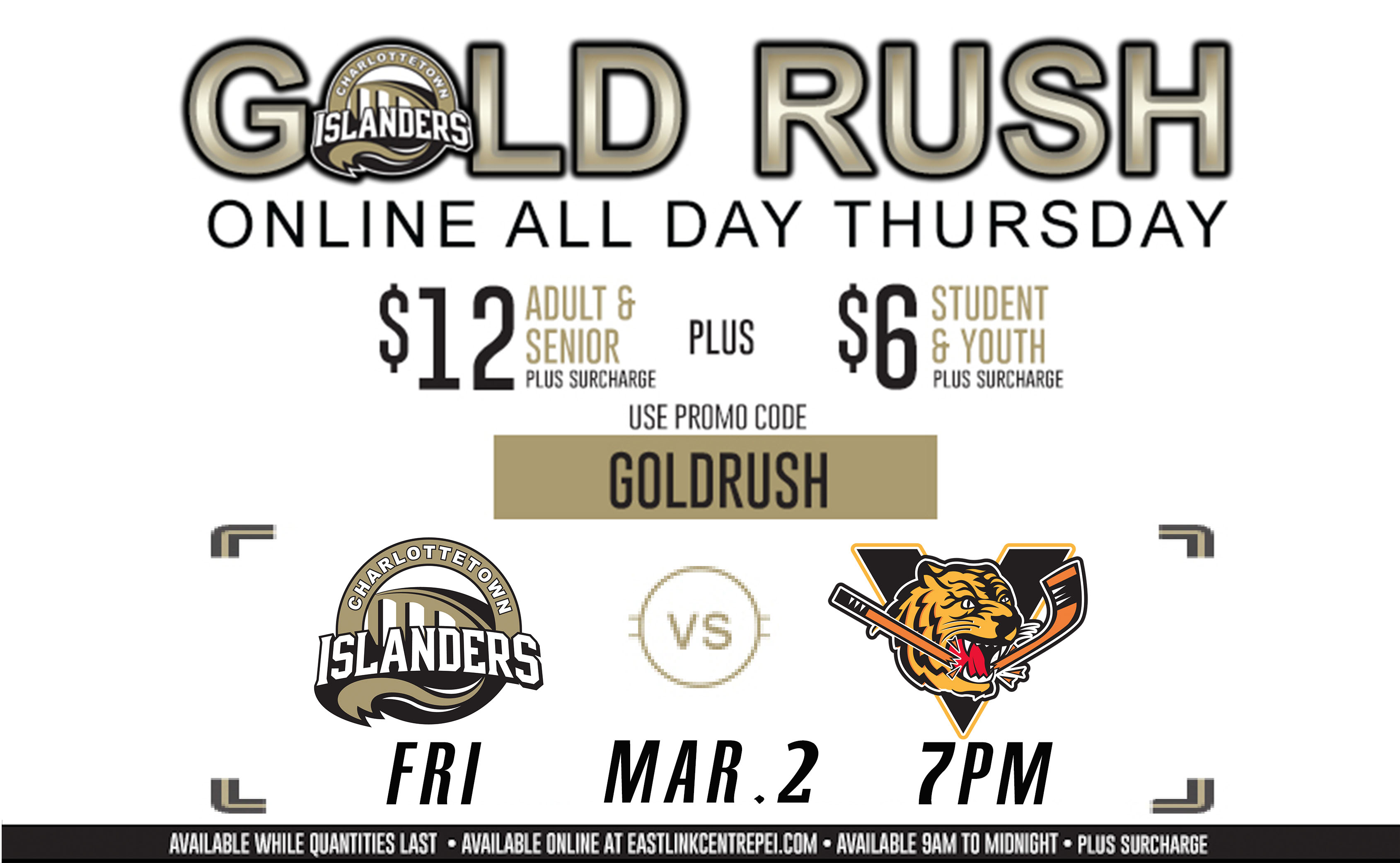 Gold Rush Online Promo Code - Charlottetown Islanders