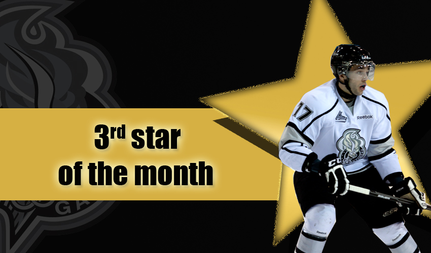 Réginbald named third star of the month - Les Olympiques de Gatineau