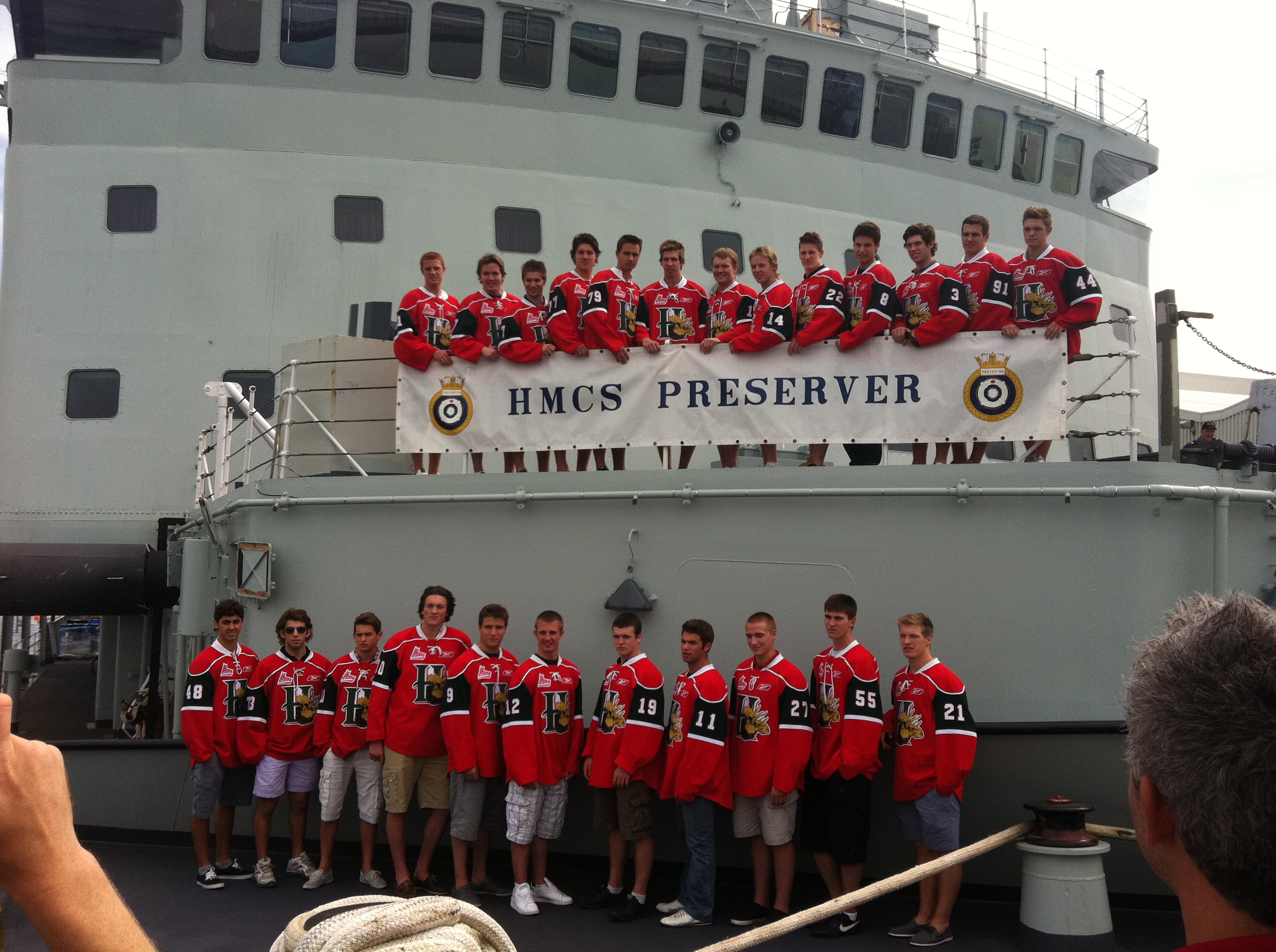 Moose tour HMCS Preserver - Halifax Mooseheads
