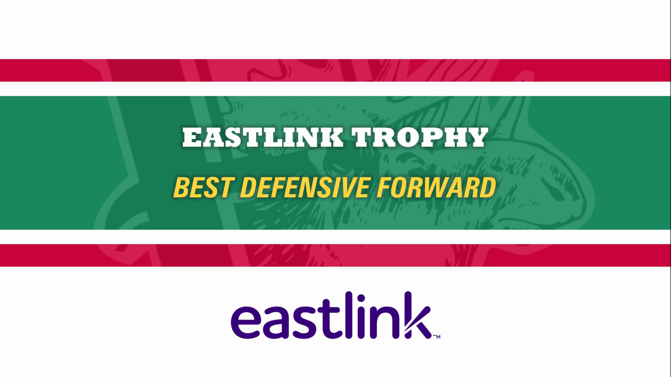 EASTLINK TROPHY - BEST DEFENSIVE FORWARD - Halifax Mooseheads