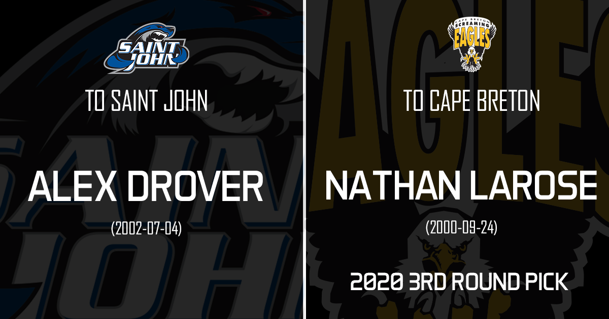 SEA DOGS ACQUIRE ALEX DROVER IN TRADE WITH SCREAMING EAGLES - Saint ...