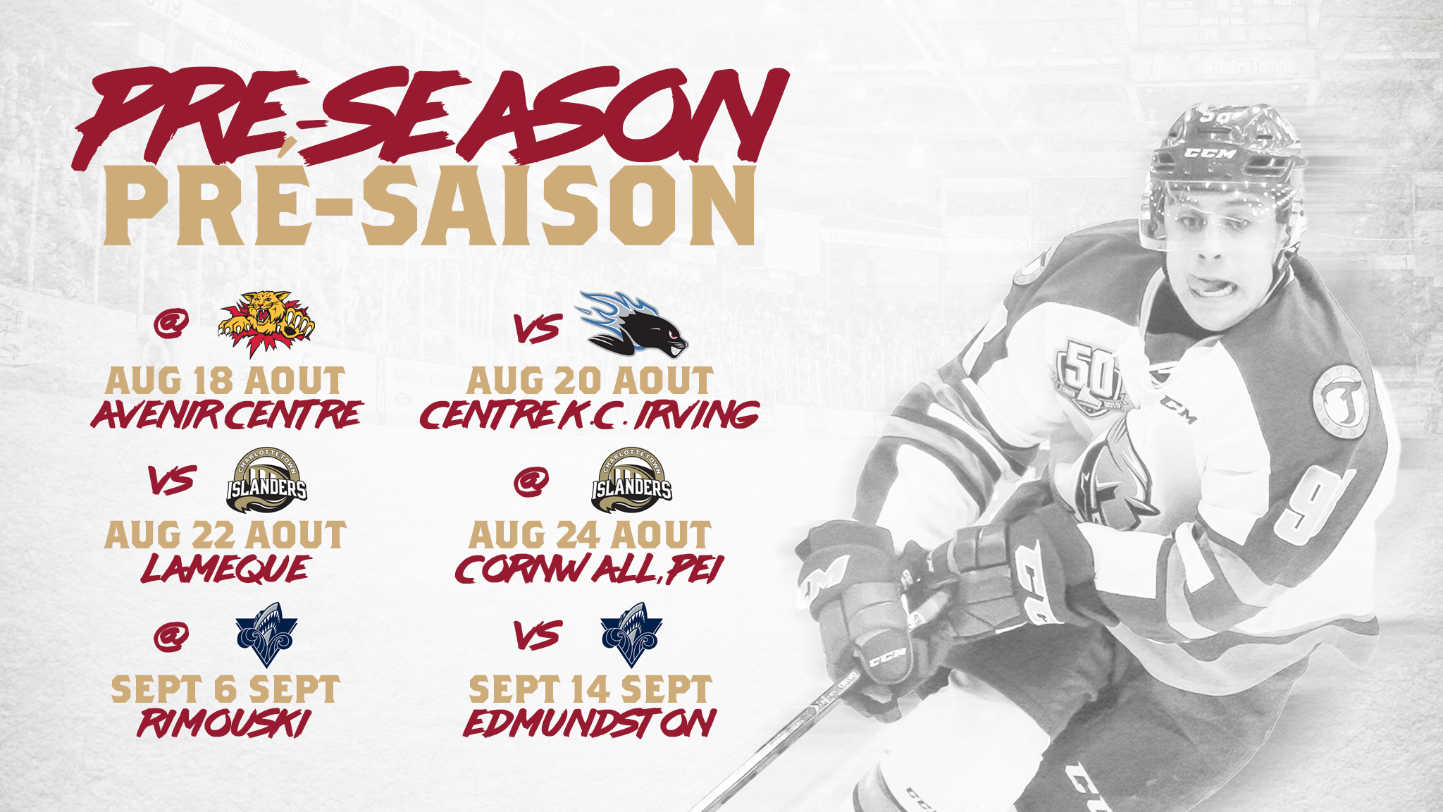 Titan to play six pre-season games - Titan d'Acadie-Bathurst