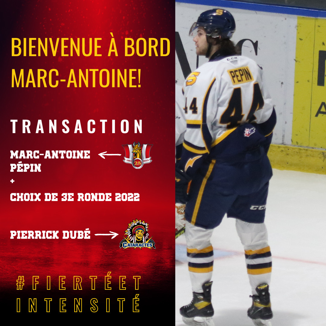 Alerte transaction : Marc-Antoine Pépin s'en vient à Baie-Comeau! - Le ...