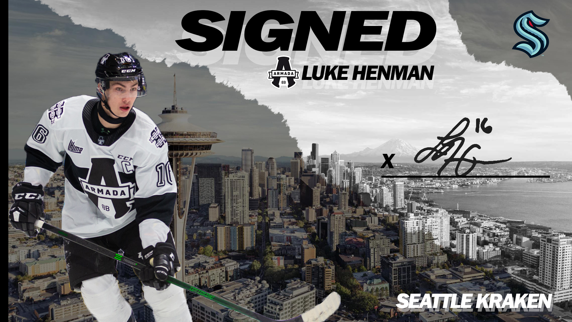 Luke Henman devient le premier joueur du Kraken de Seattle - Armada BLB