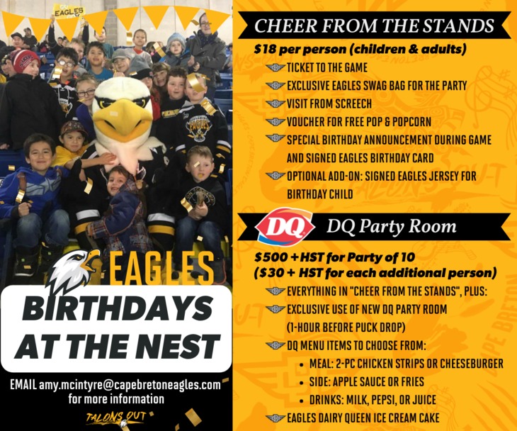 Birthday Party at the Nest - Cape Breton Eagles
