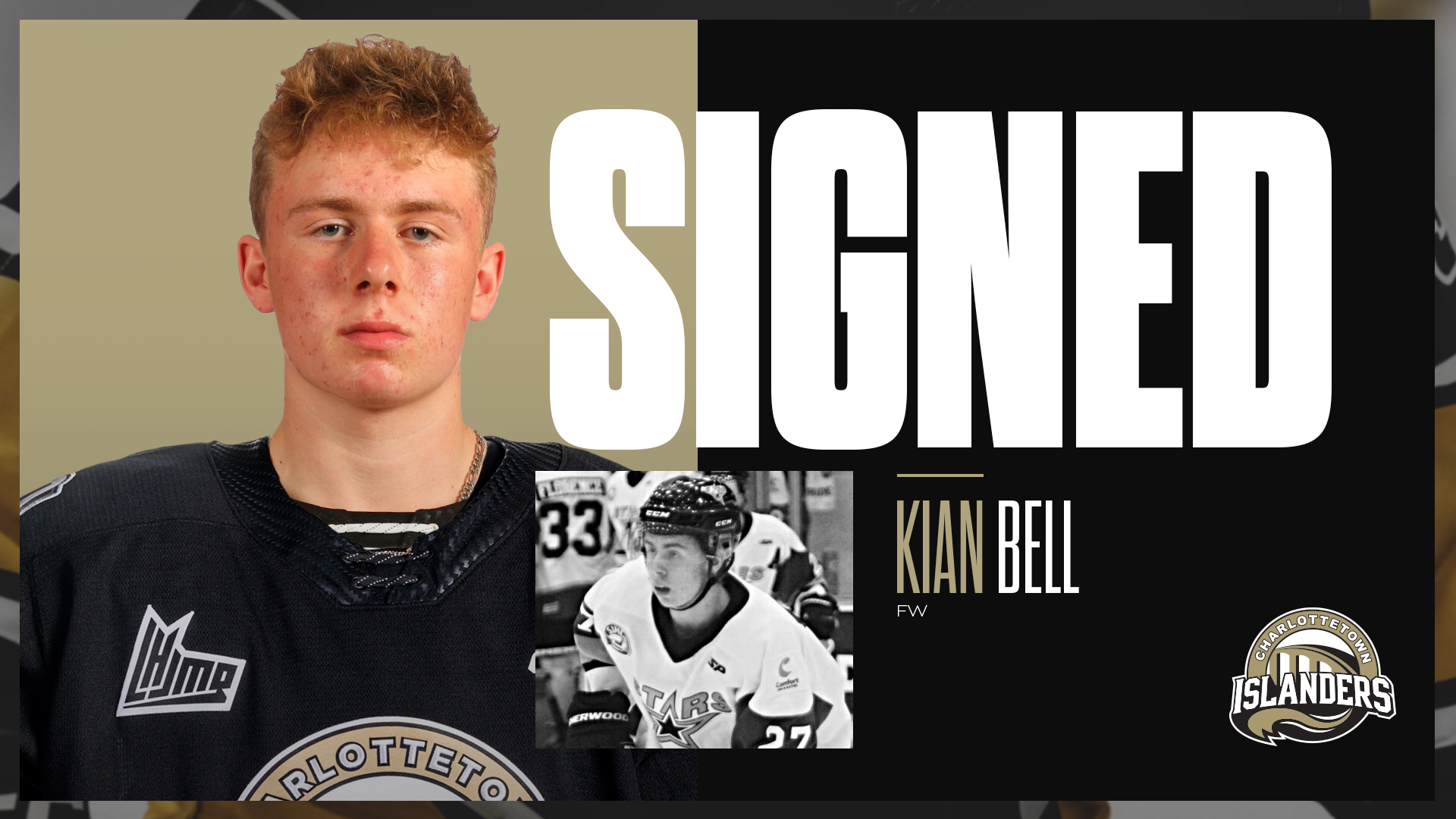 Islanders sign overage forward Kian Bell - Charlottetown Islanders