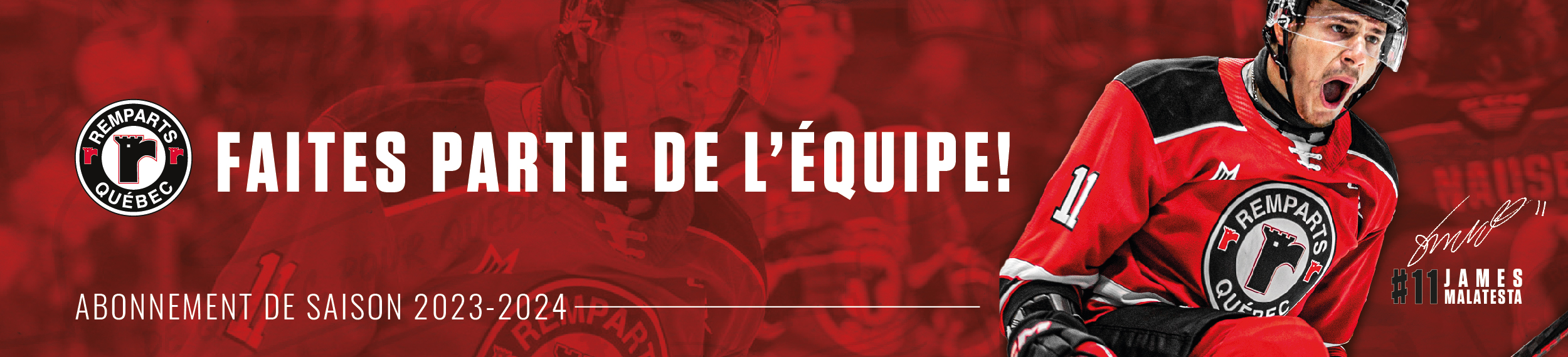 Abonnement de saison 2023-2024 - Remparts de Quebec