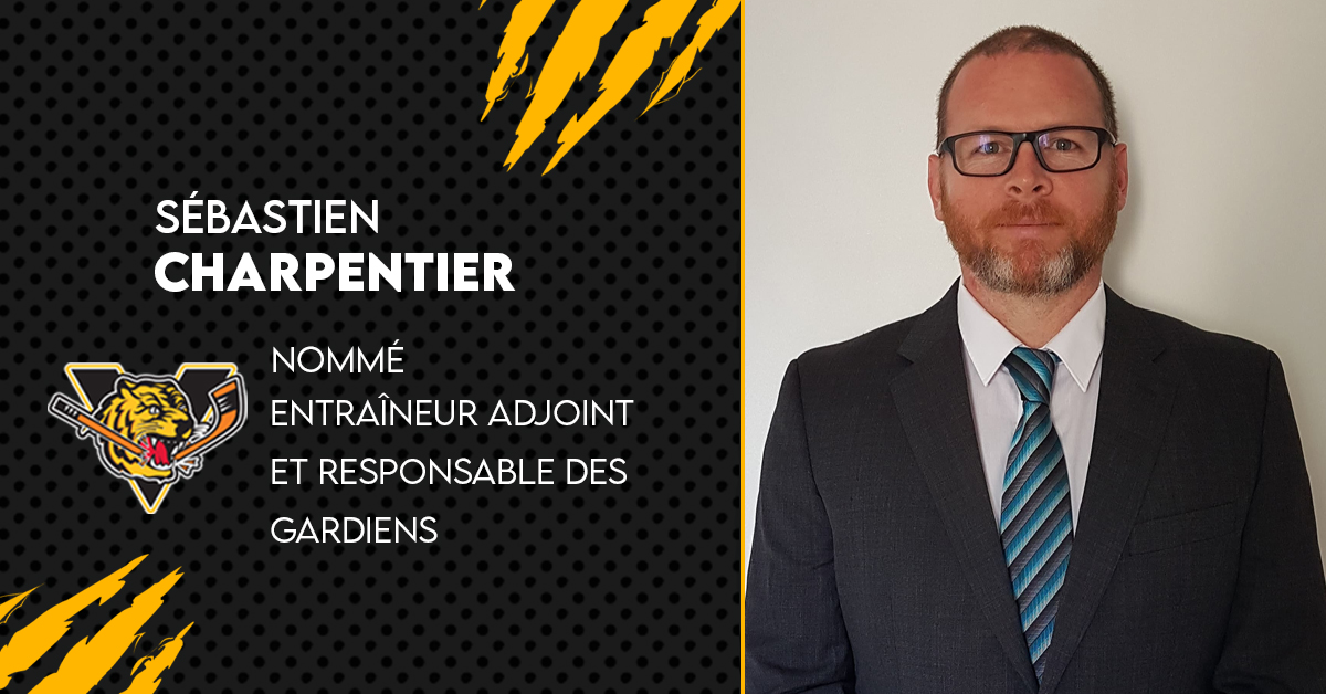 Sébastien Charpentier s'amène avec les Tigres - Les Tigres de Victoriaville
